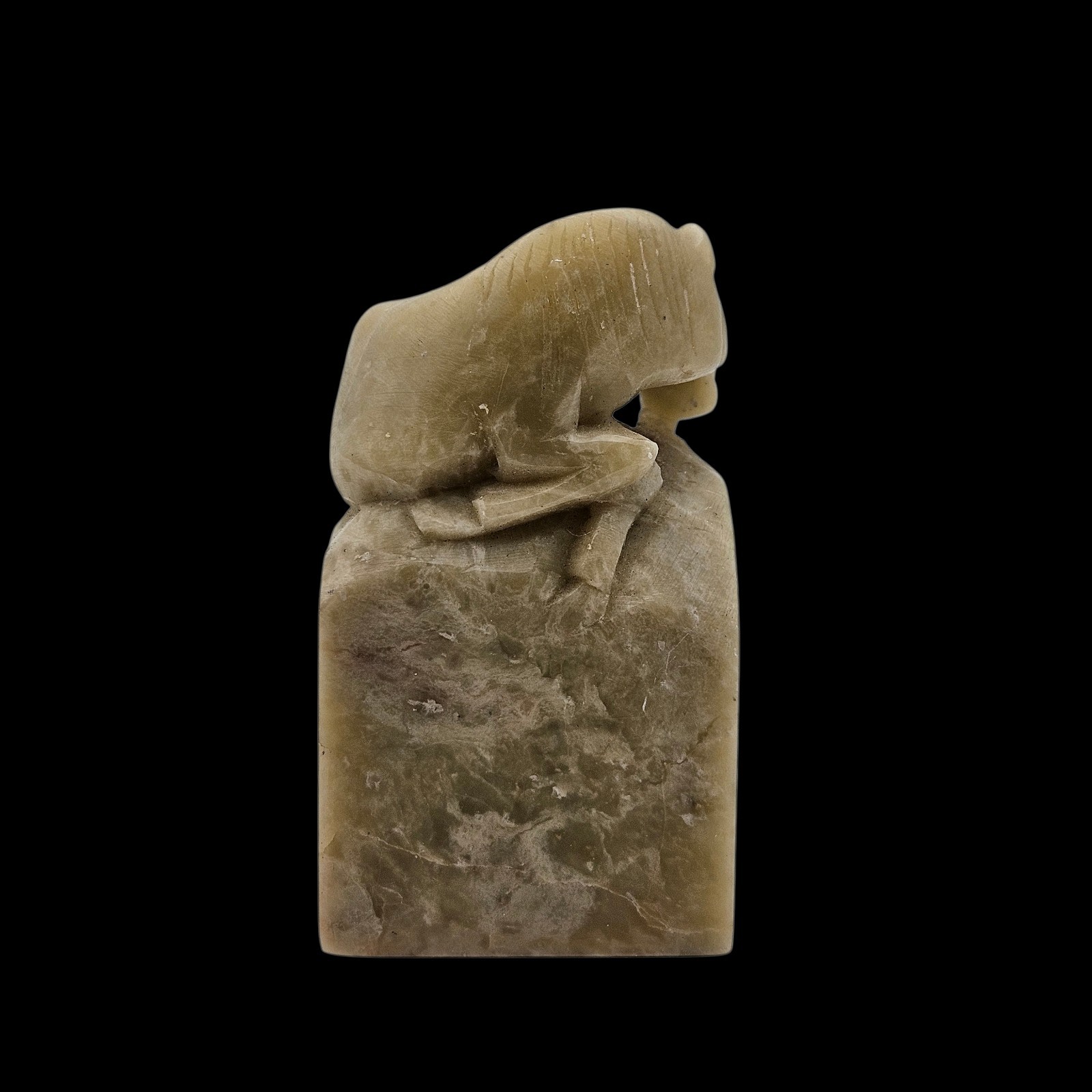 VTG Chinese Lion Seal Name Stamp Carved Soapstone Chop Personalized ...