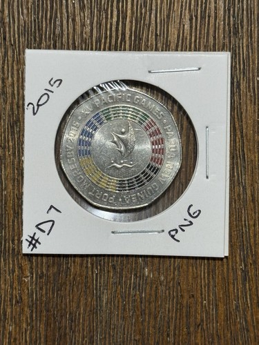 🍀2015 PNG COLORED 50 TOEA COIN🍀 XV PACIFIC GAMES PORT MORESBY 50T #D7🍀 ...