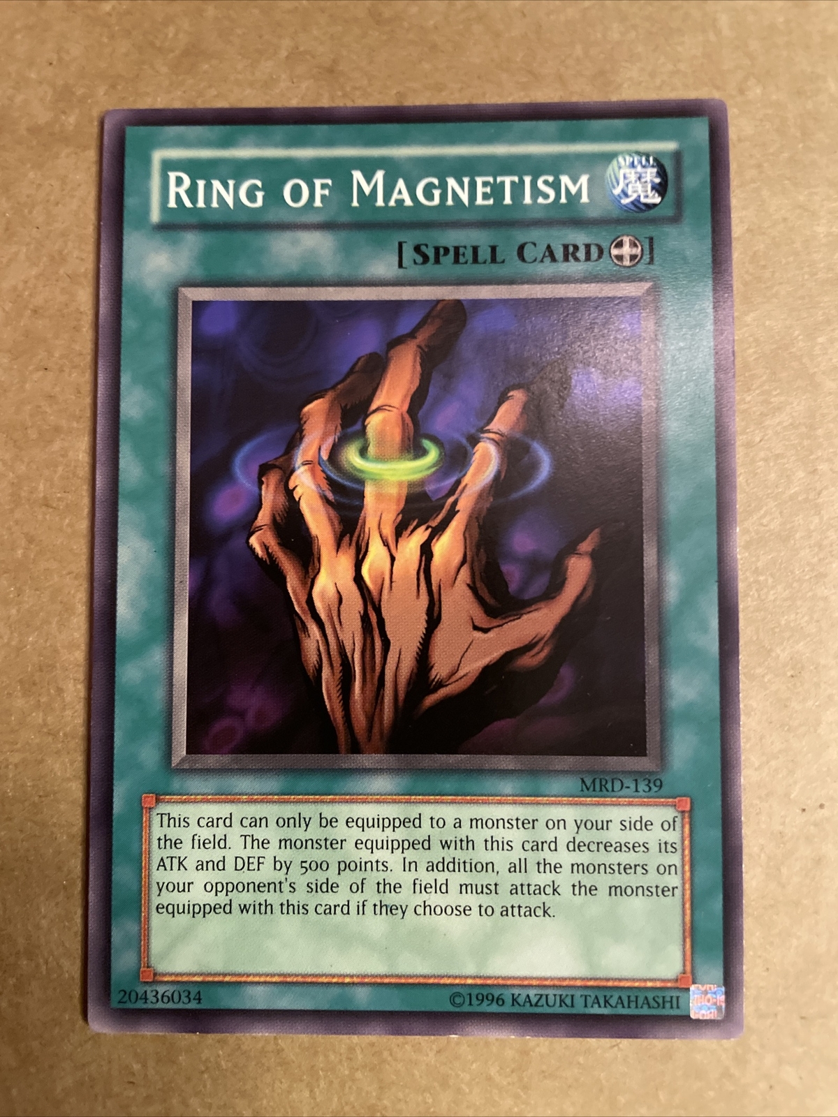 Yugioh! Ring of Magnetism MRD-139 - Unlimited - Common - Metal Raiders ...
