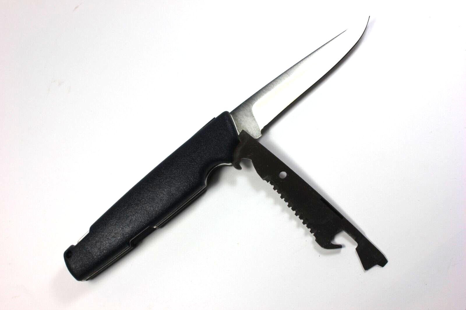 Vtg. AITOR Inox Military NOVA Red Line Multi-Use Folding Pocket Knife w ...