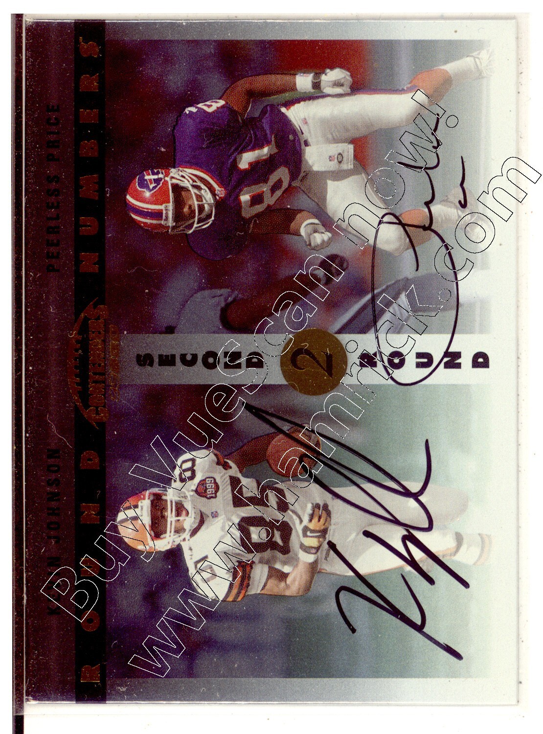 peerless price kevin johnson rookie rc draft dual auto autograph browns ...