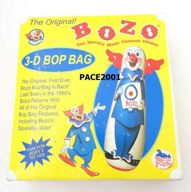 46" Bozo the Clown 3-D Bop Bag (SAND FILLED) Squeaky Nose | eBay