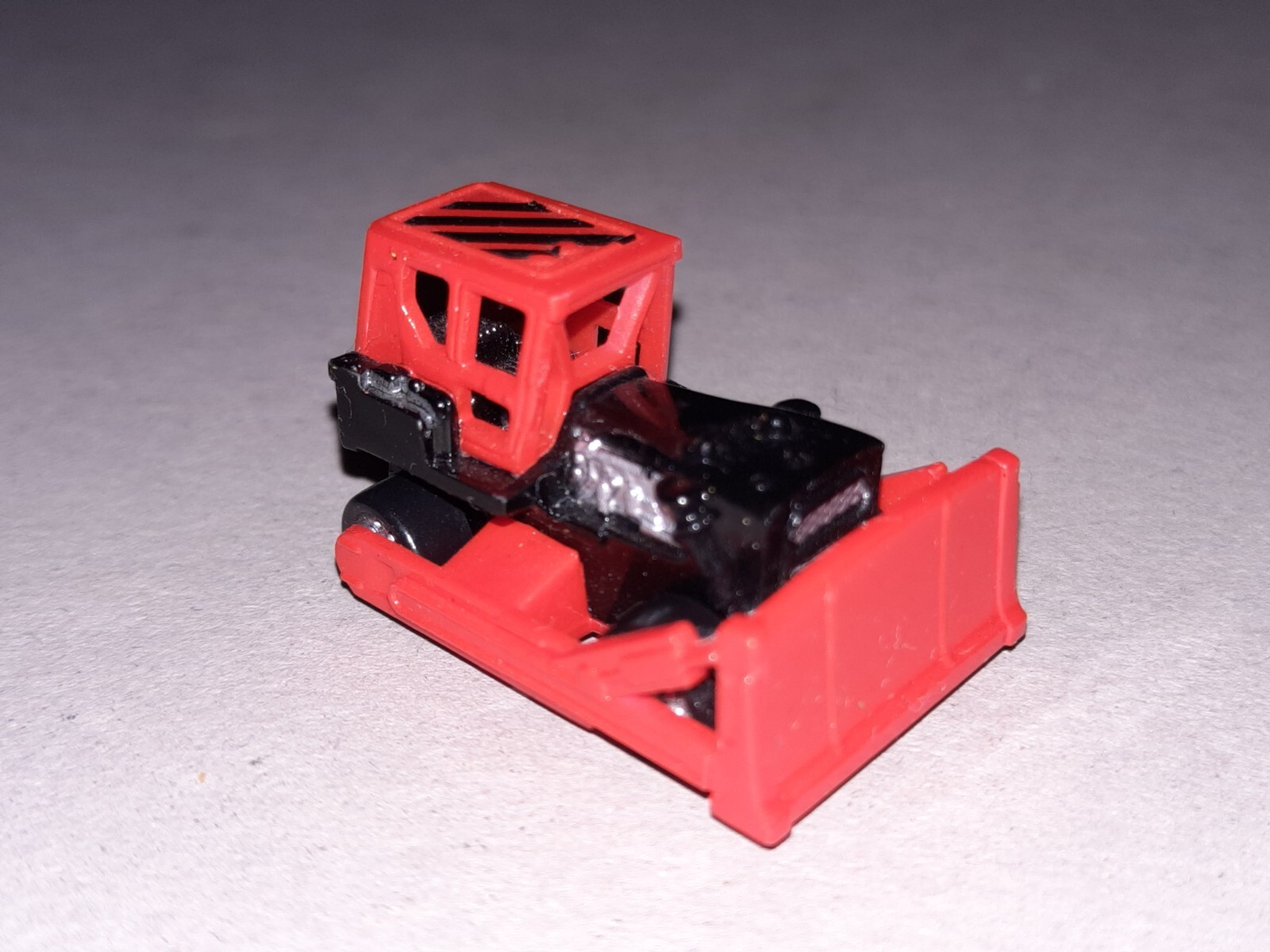 Vintage Micro Machines Construction Bulldozer 1987 Galoob Red & Black 1 ...