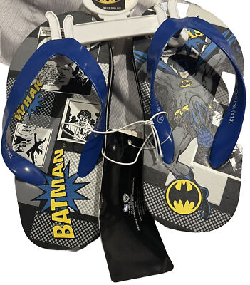 Batman Flip Flops Beach Sandals Toddler Boys Size 8 By DC comics- NEW ...