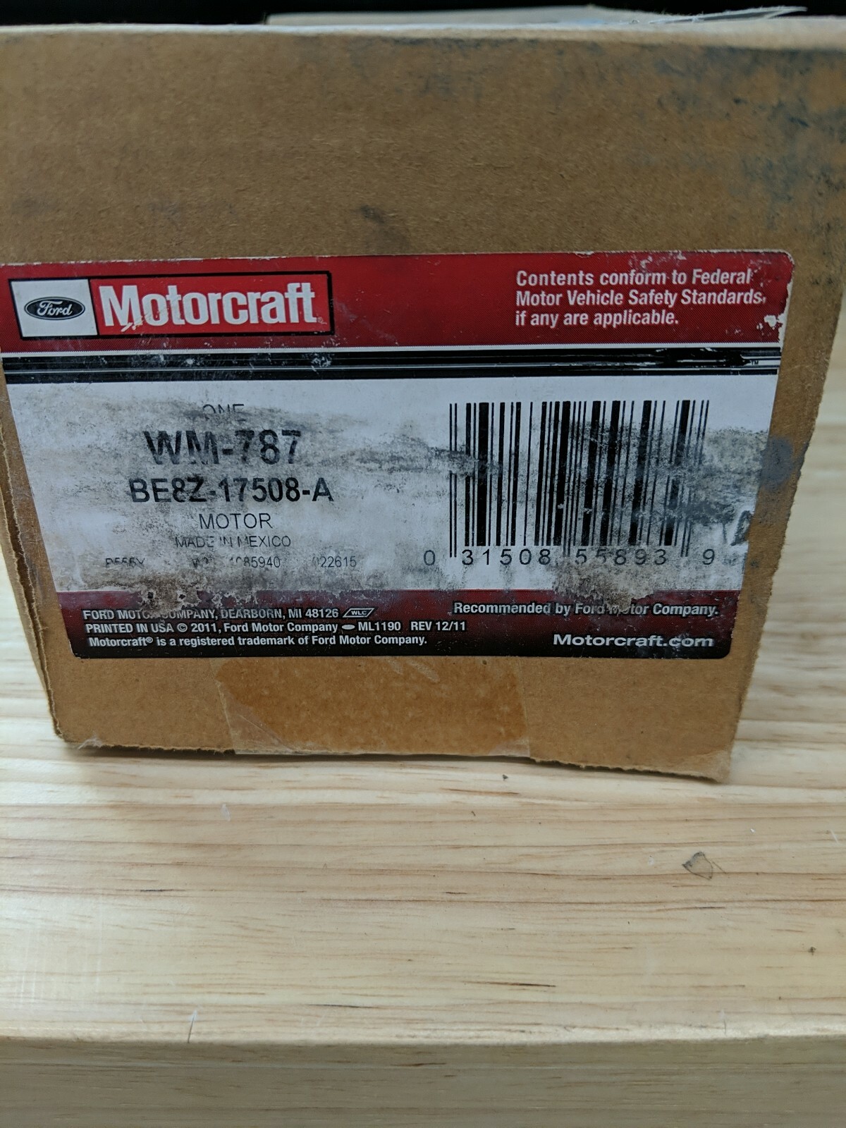 Windshield Wiper Motor-Wiper Motor - Oe Motorcraft WM-787 fits 11-19 ...