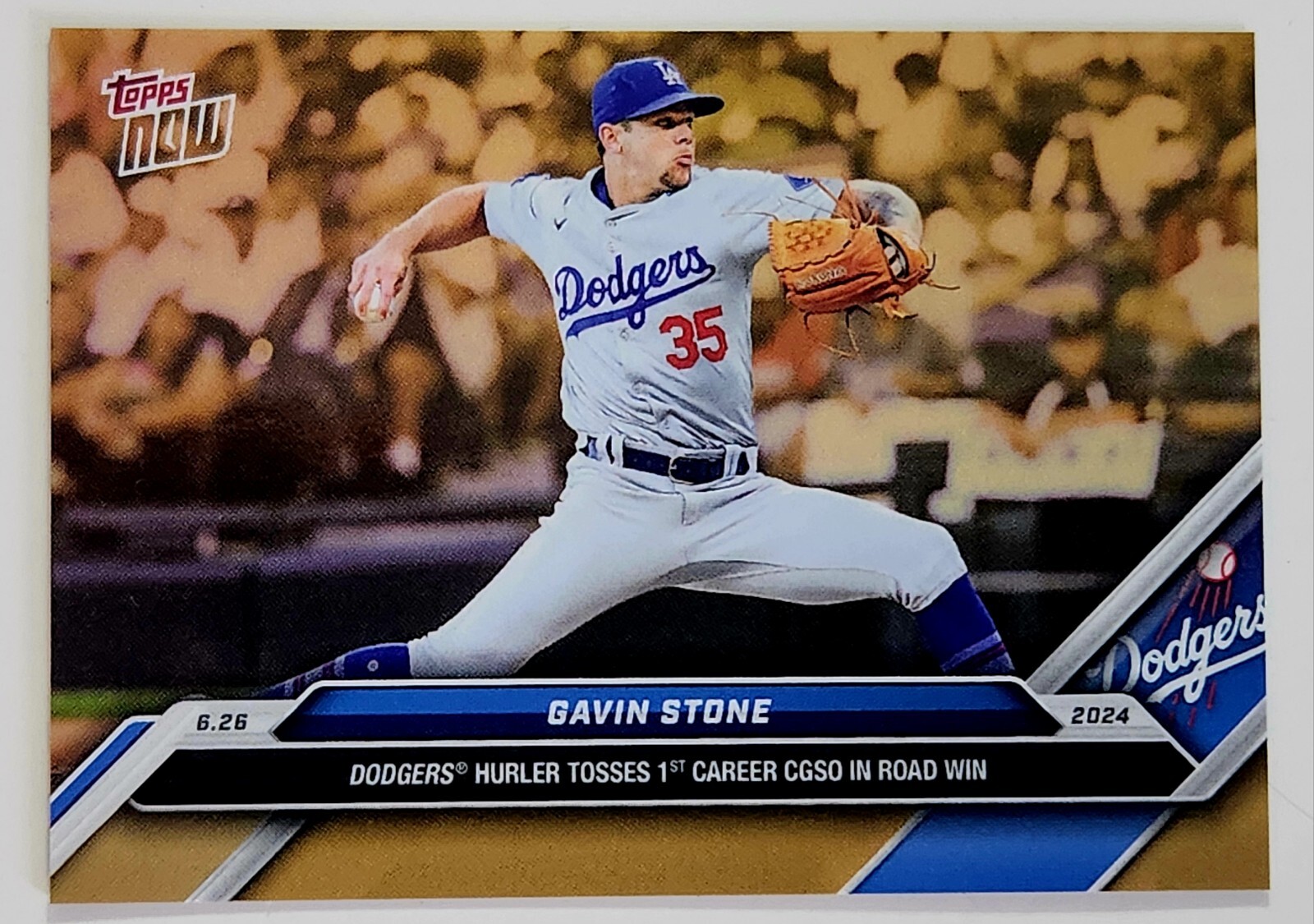 2024 MLB TOPPS NOW Bonus Card ODB 12 - Gavin Stone - 1st Career CGSO ...