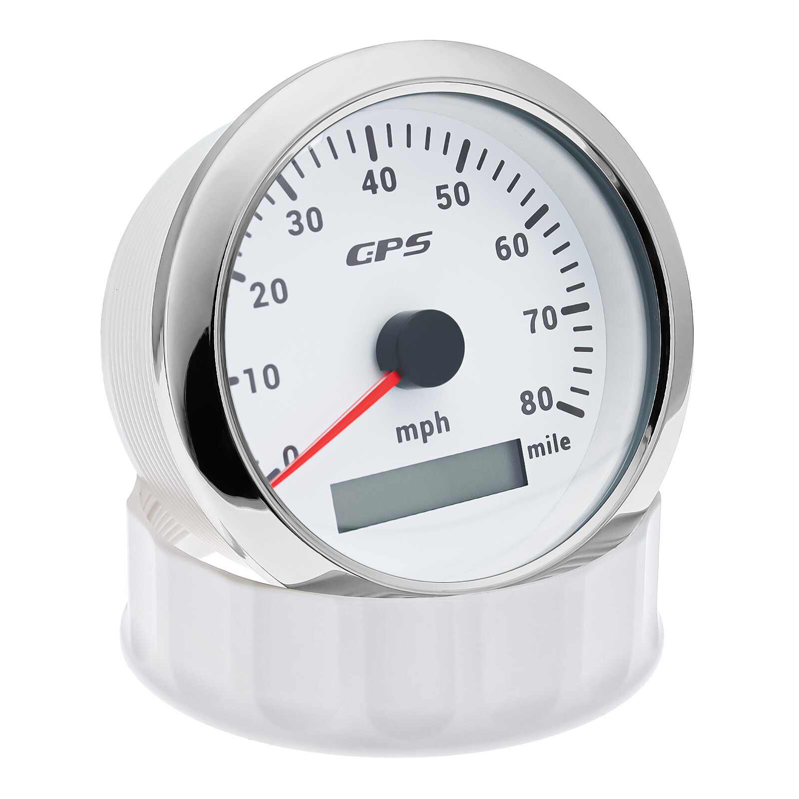 85mm White GPS Speedometer 0-80 MPH Odometer Gauge for Car Boat Truck ...