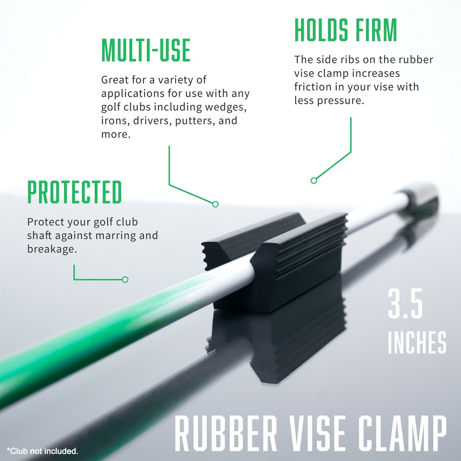 One (1) Rubber Vise Shaft Clamp-Gripping/Regripping/Reshafting Golf ...