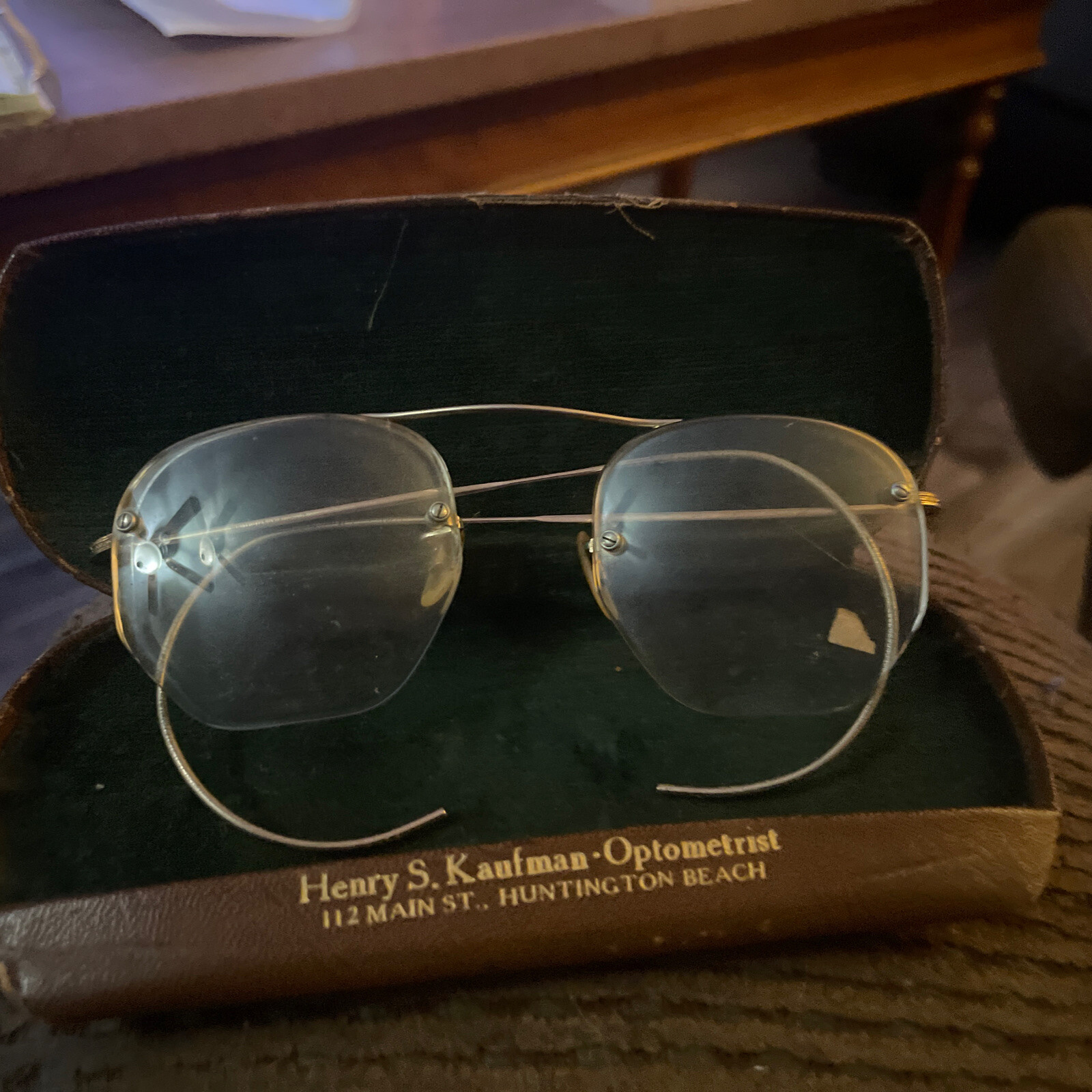 Antique Wire Spectacles Eyeglasses Gold Filled Hexago… - Gem