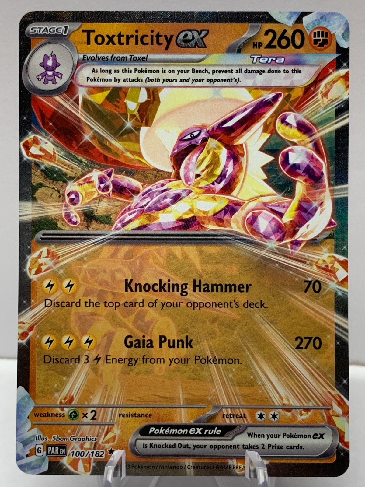 Pokemon Toxtricity ex 100/182 Paradox Rift Scarlet & Violet Double Rare ...