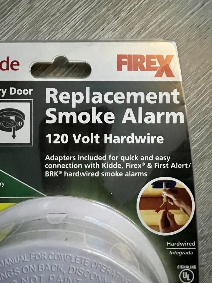 Kidde FireX Replacement Smoke Alarm Battery 120 Volt Hardwired 21009444 ...