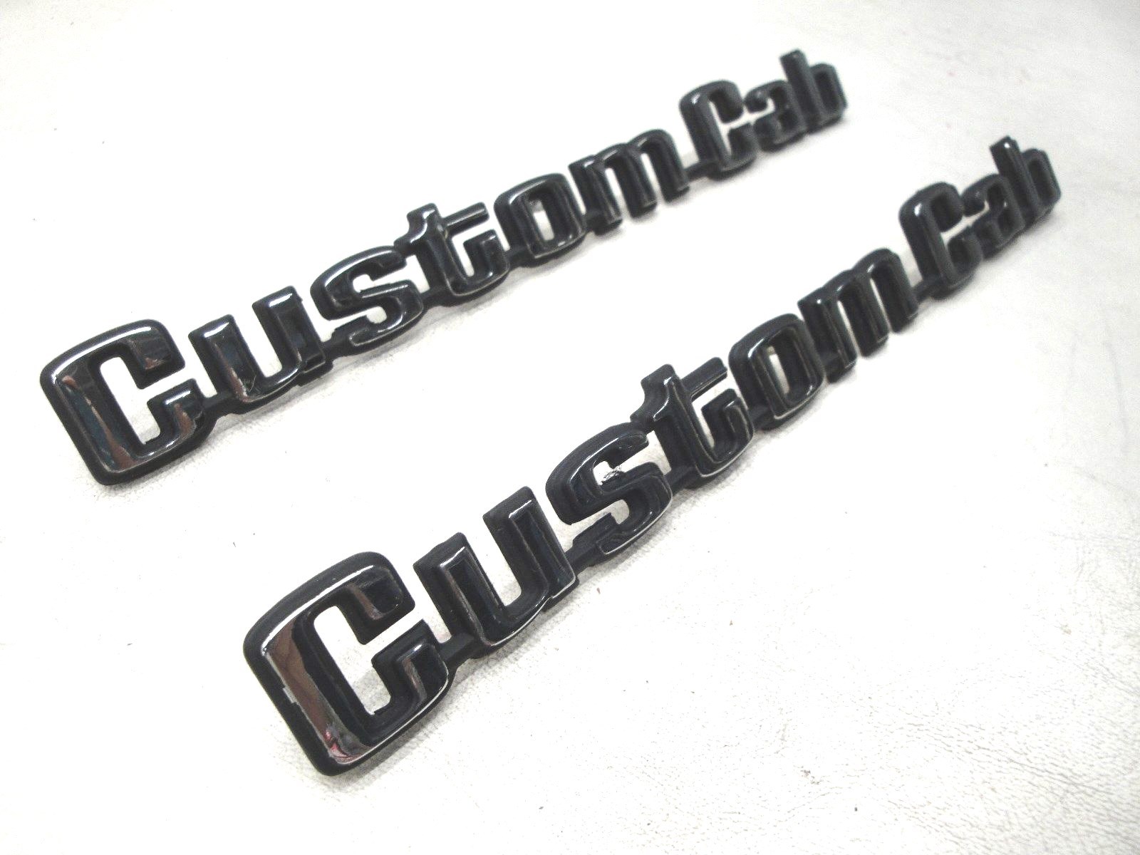73 74 75 76 FORD TRUCK F100 F250 CUSTOM CAB EMBLEMS SCRIPT PAIR NEW | eBay