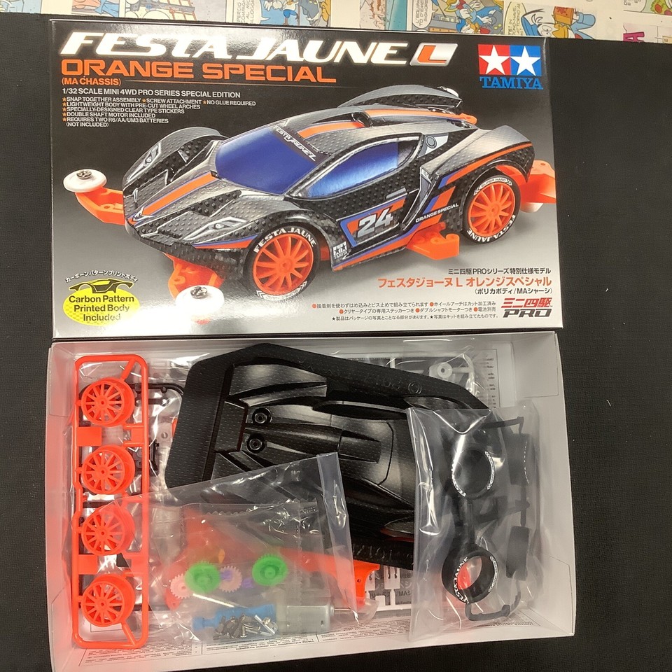 Tamiya Mini 4WD 95658 Festa Jaune Orange Special MA Chassis New! | eBay