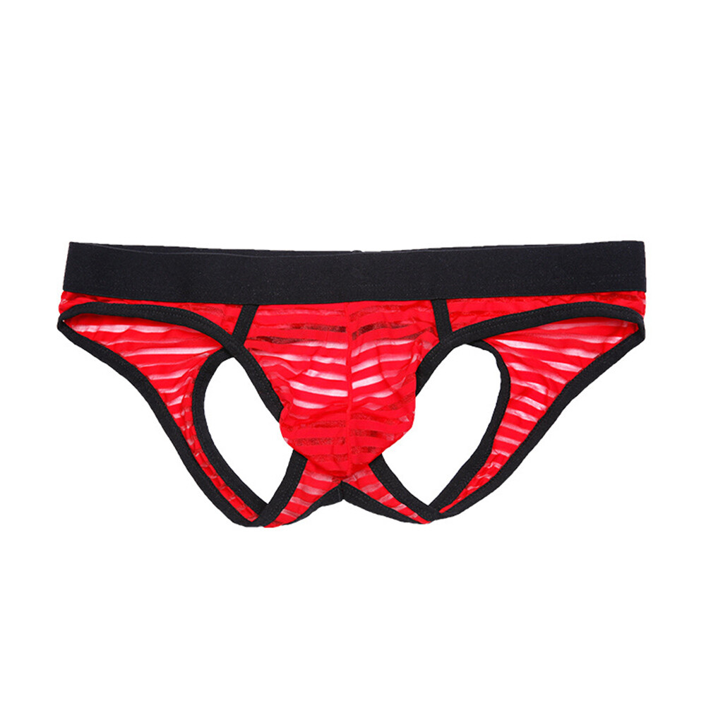 Men's Jock Strap Thongs Underwear Backless Jockstrap Briefs Underpants ...