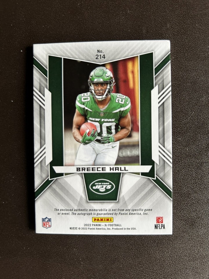 2022 Panini XR BREECE HALL 3-Color Triple Rookie Patch Auto RPA RC /49 ...