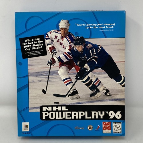 NHL Powerplay ‘96 PC CD Rom Big Box Complete in Box CIB (S14 ...