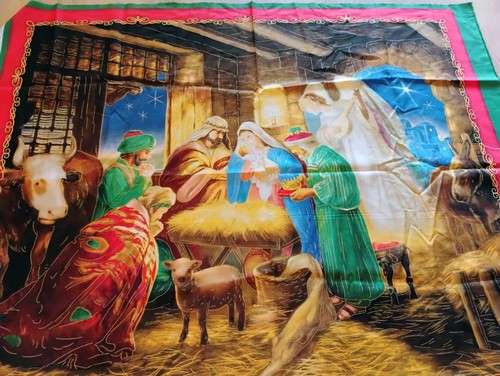 Fabric panel - Christmas Nativity Scene Wall hanging | eBay