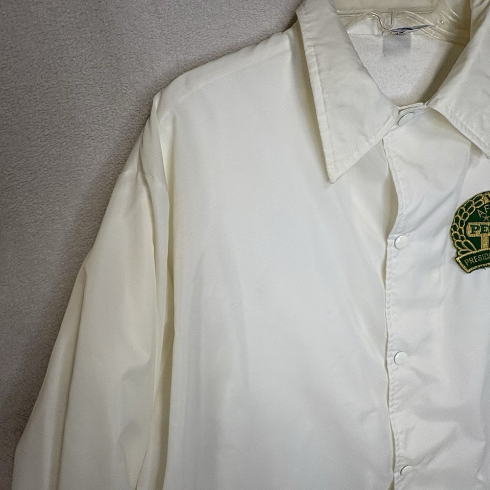 UNITE Mens XLarge Jacket White Embroidered AFSCME Snap Front Lined VIP ...