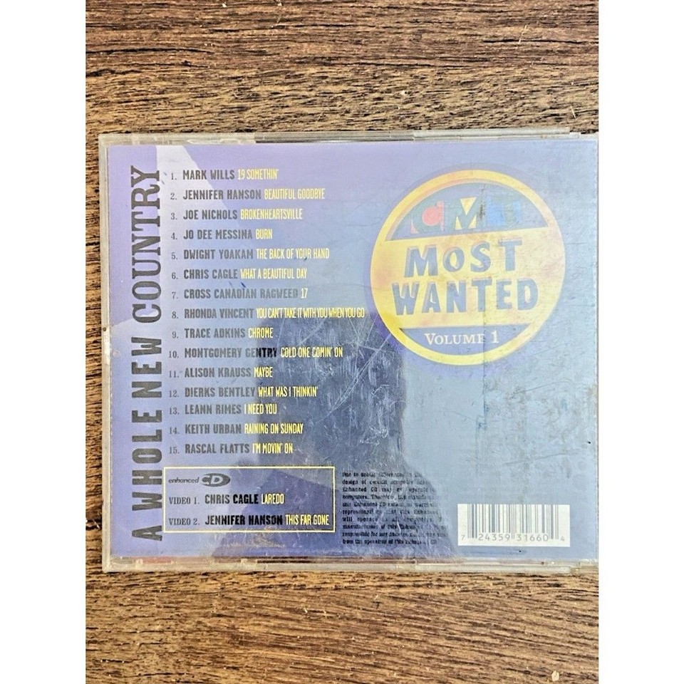 CMT Most Wanted Volume 1, Country Music Television Various Artists CD ...