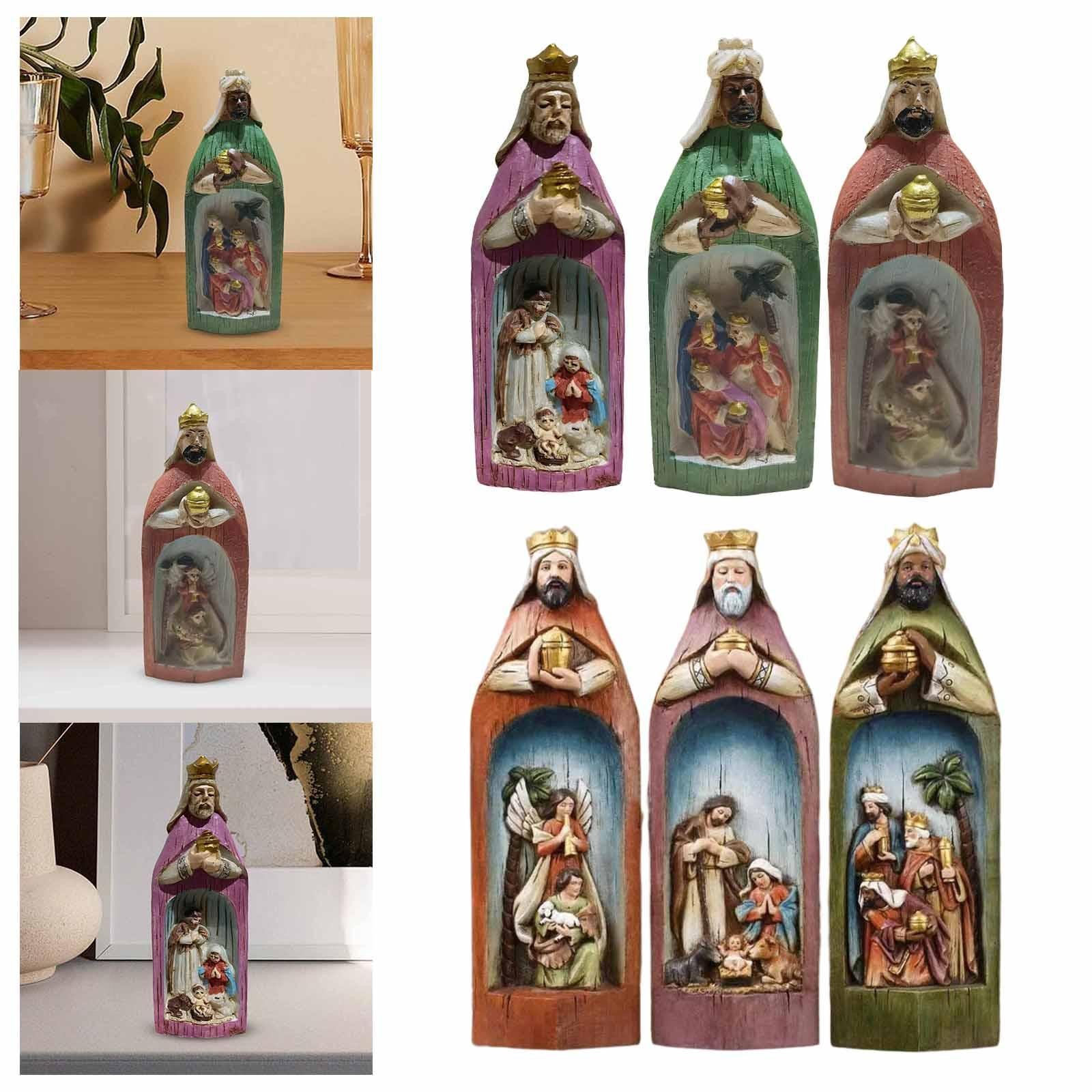 Resin Nativity Set Nativity Scene Statue Party Favors Craft Collection ...