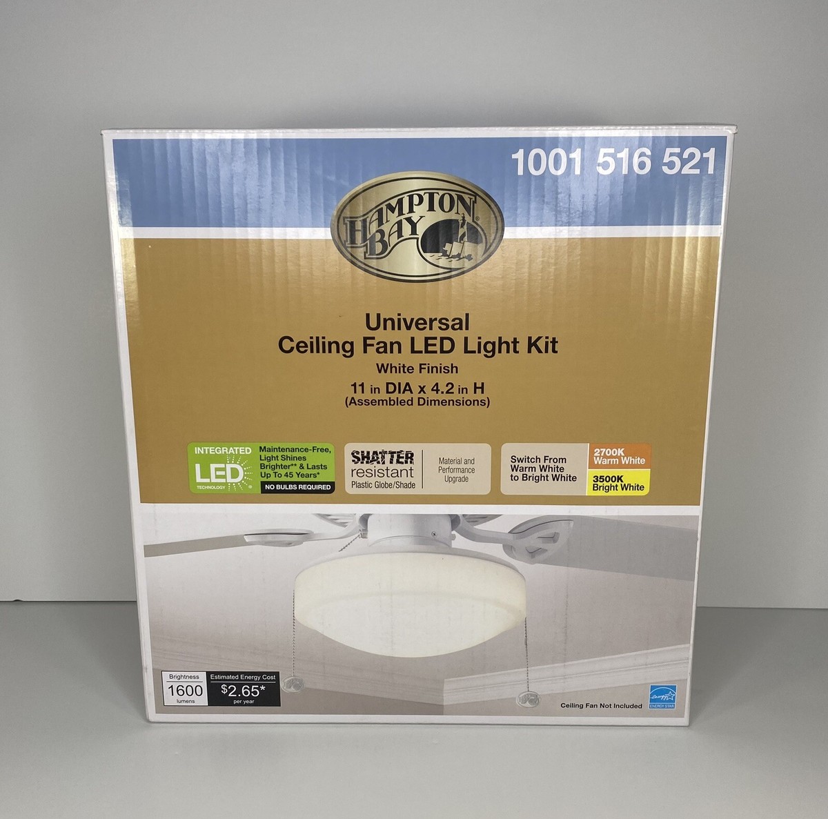 Hampton Bay Universal Ceiling Fan Led Light Kit | Shelly Lighting