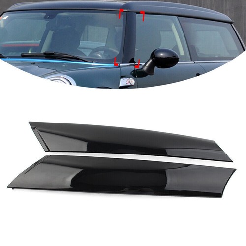 1 Pair Black Car Front Side Windshield A Pillar Trim For Mini Cooper ...