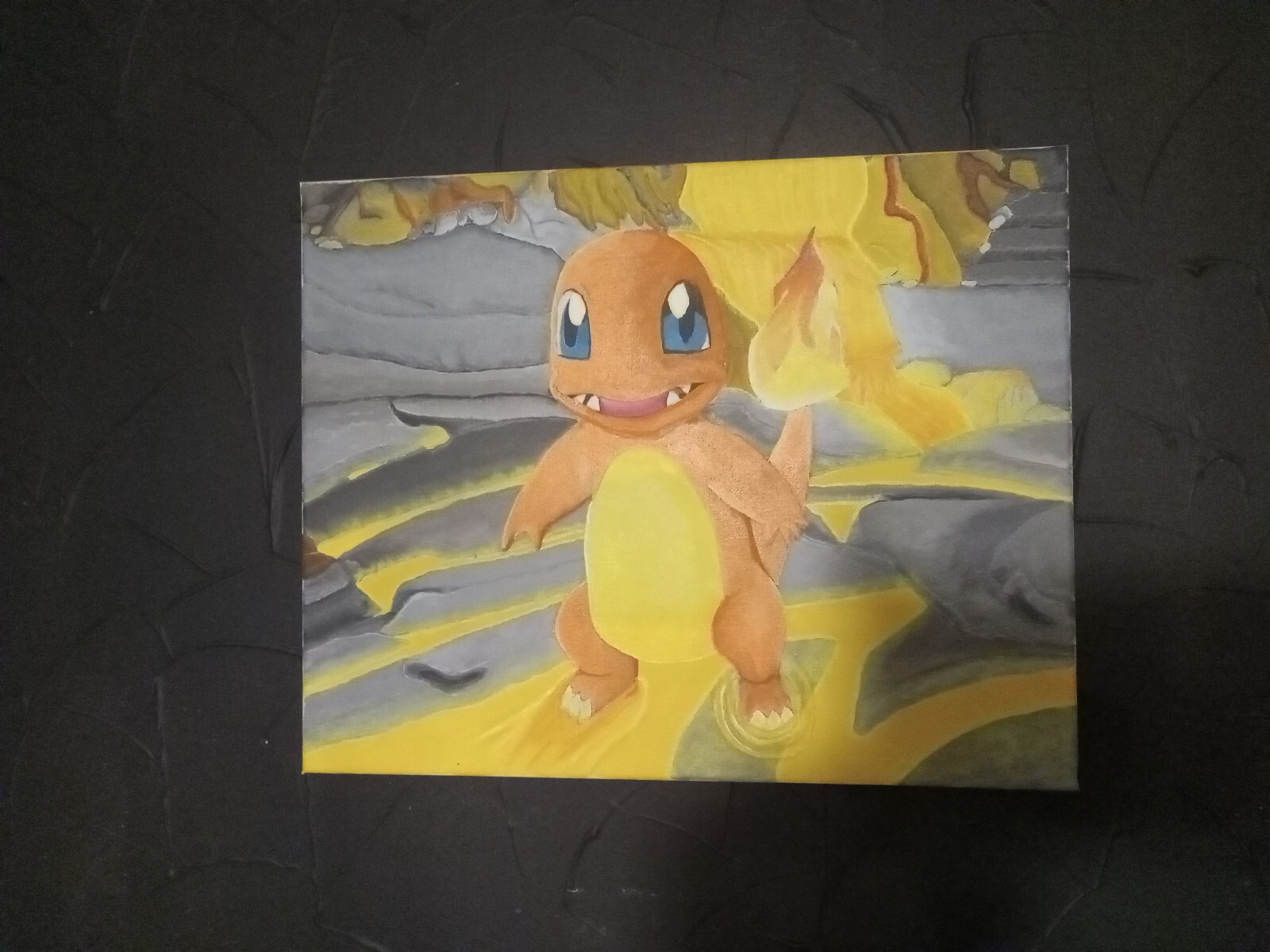 Pokemon Snap Inspired 16"×20" Acrylic Charmander Painting | eBay