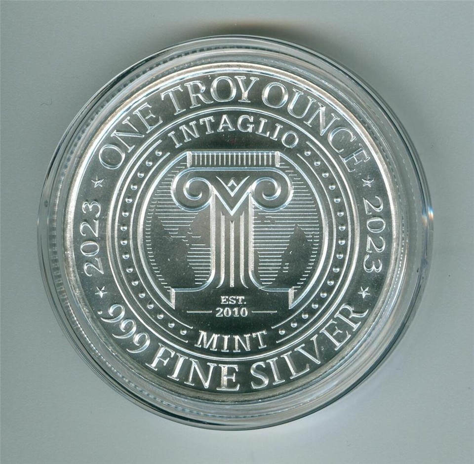 INTAGLIO MINT 2023 UFOs OVER SAN FRANCISCO 1 OZ .999 HIGH RELIEF SILVER ...