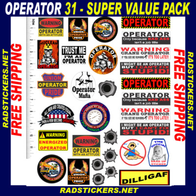 OPERATOR, 31 assorted operator stickers value pack SH-20 | eBay