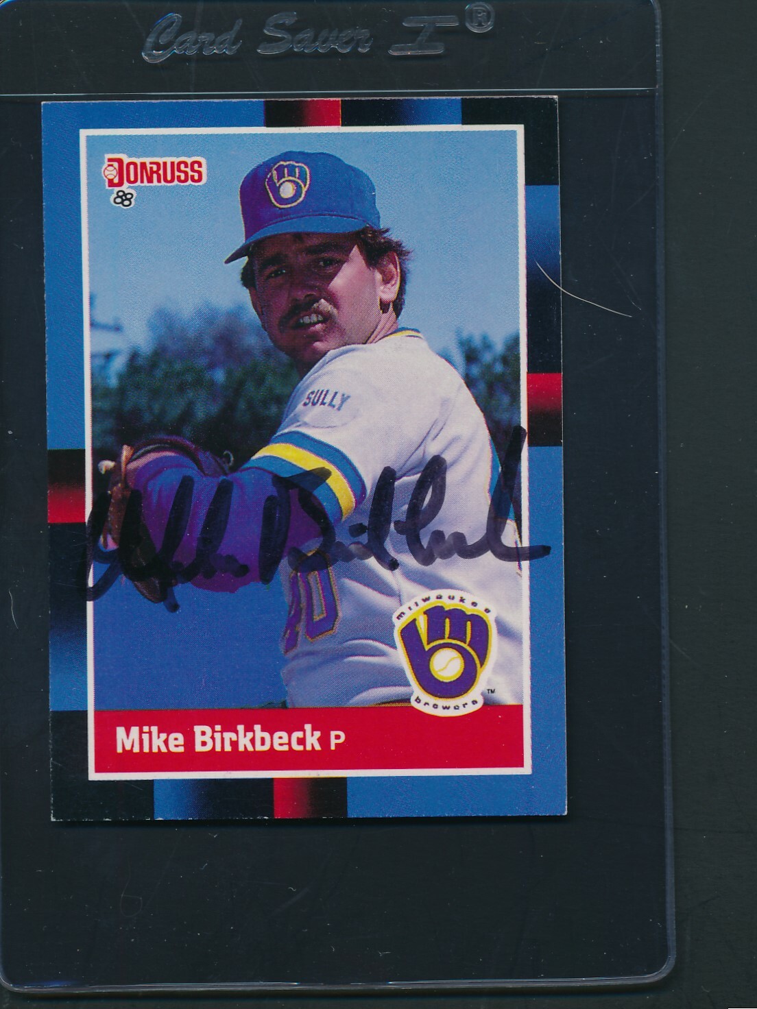 1988 Donruss #49 Mike Birkbeck Brewers Signed Auto *C3673 | eBay