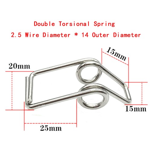 2pcs New Multifunctional Torsion Spring Steel Double 2mm Wire Diameter ...