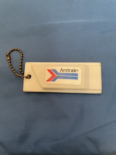 Vintage Amtrak Whistle Keychain White Plastic Train Advertising ...