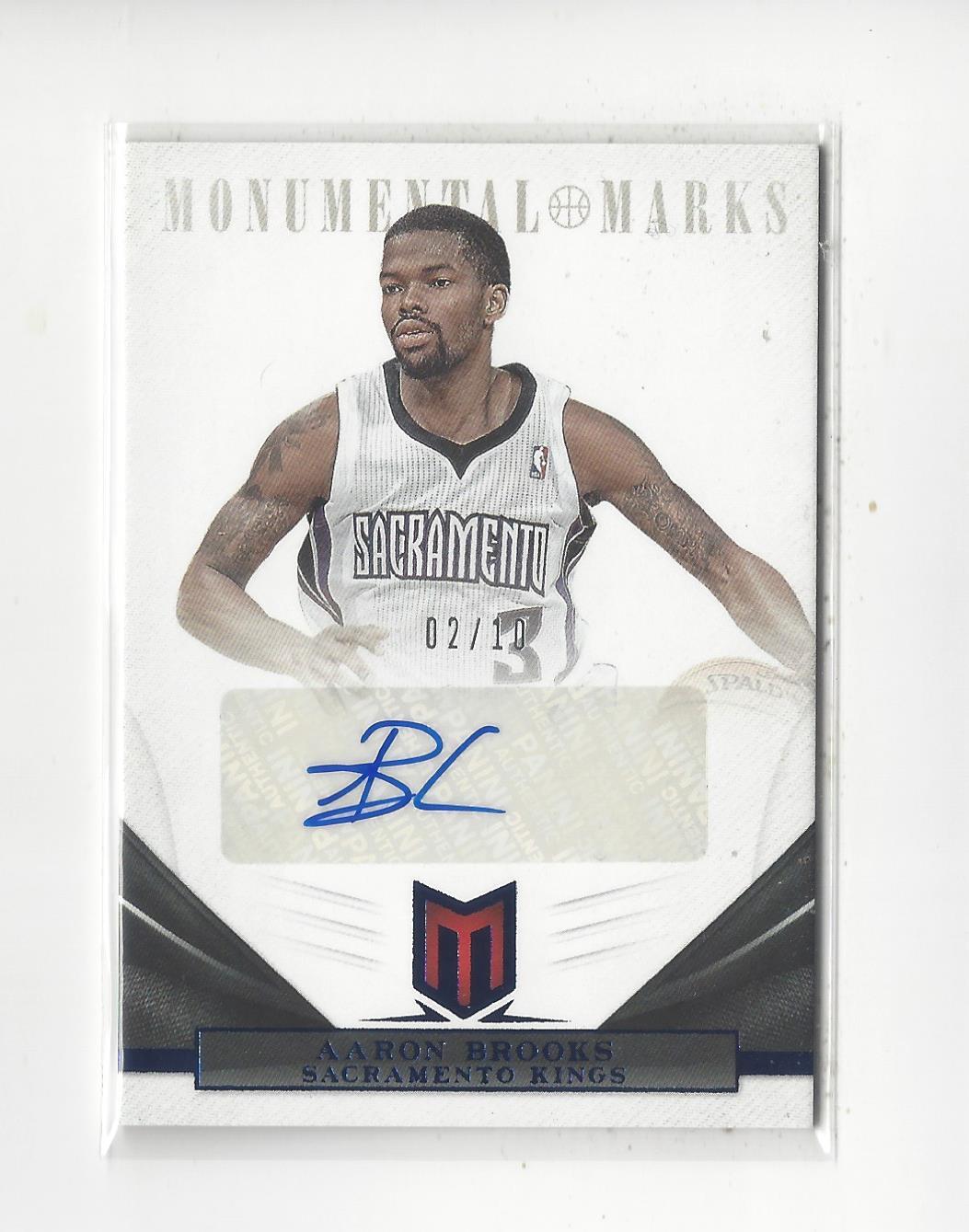 2012-13 Momentum Monumental Marks Blue #192 Aaron Brooks AUTOGRAPH ...