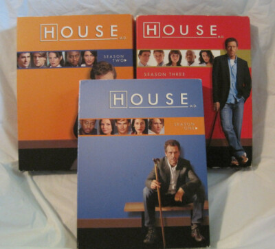 Lot of 3~House MD Complete First Three Seasons (1, 2, and 3)~14 Disc ...