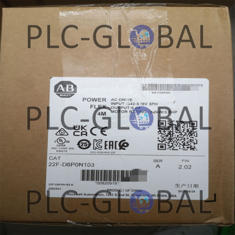 22F-D6P0N103 Allen-Bradley 4M2.2 kW 3 HP AC Drive 22FD6P0N103 ...