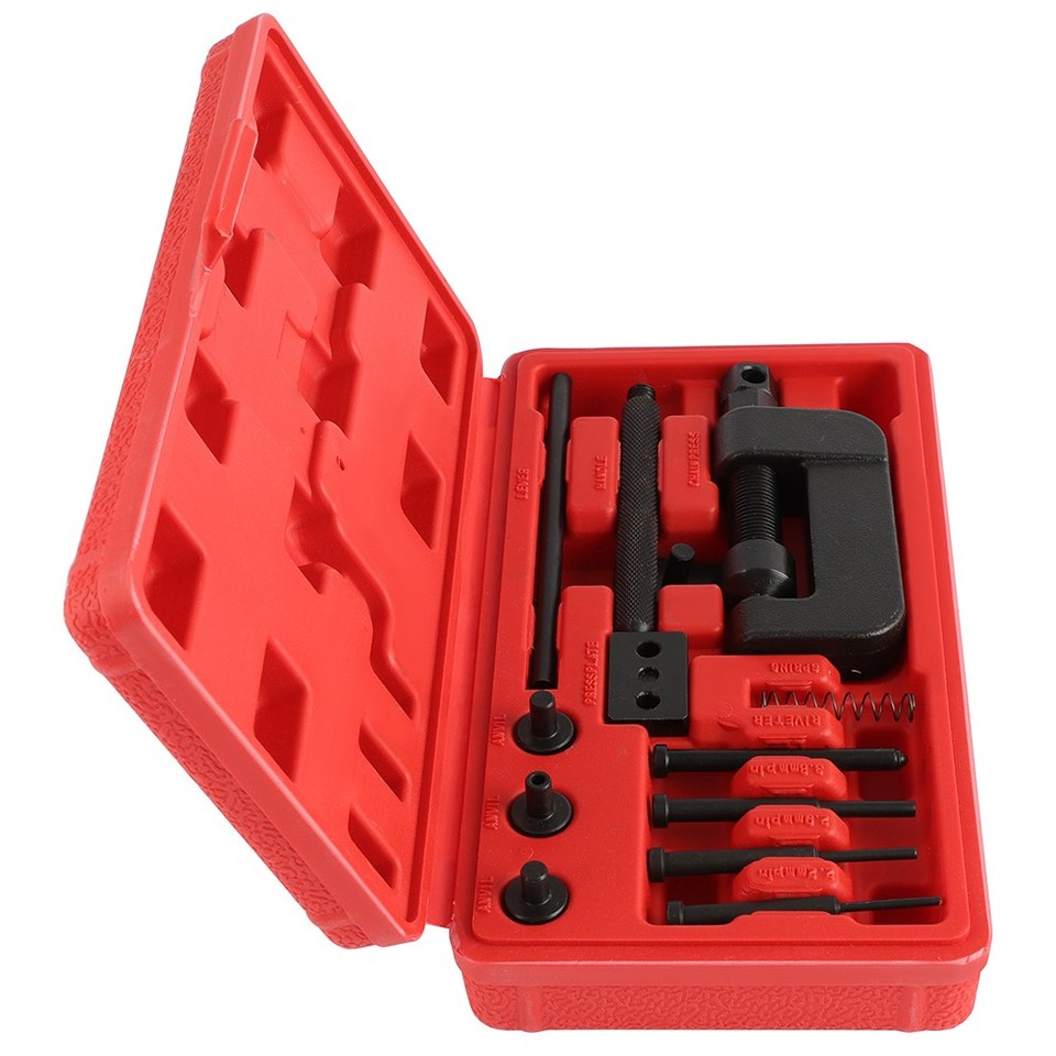 Chain Breaker Riveting Tool 13pcs Rivet Cutting OHV Cam Drive ATV ...