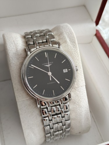 Preowned Longines Presence Black Dial L619.2 Men's Watch Automatic 34mm ...