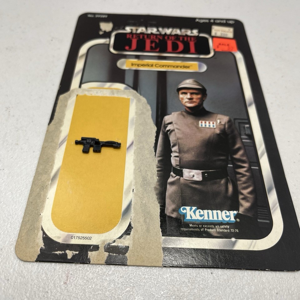 Vintage Star Wars Card back and Gun Imperial Commander Figure 41 Kenner ...
