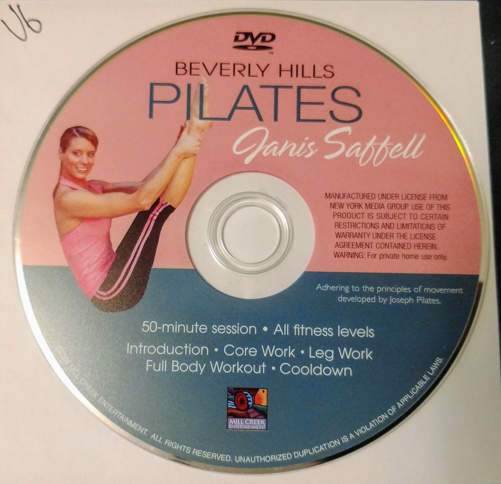 Janis Saffell - Beverly Hills Pilates (DVD) **Disc Only** Free Ship, No ...