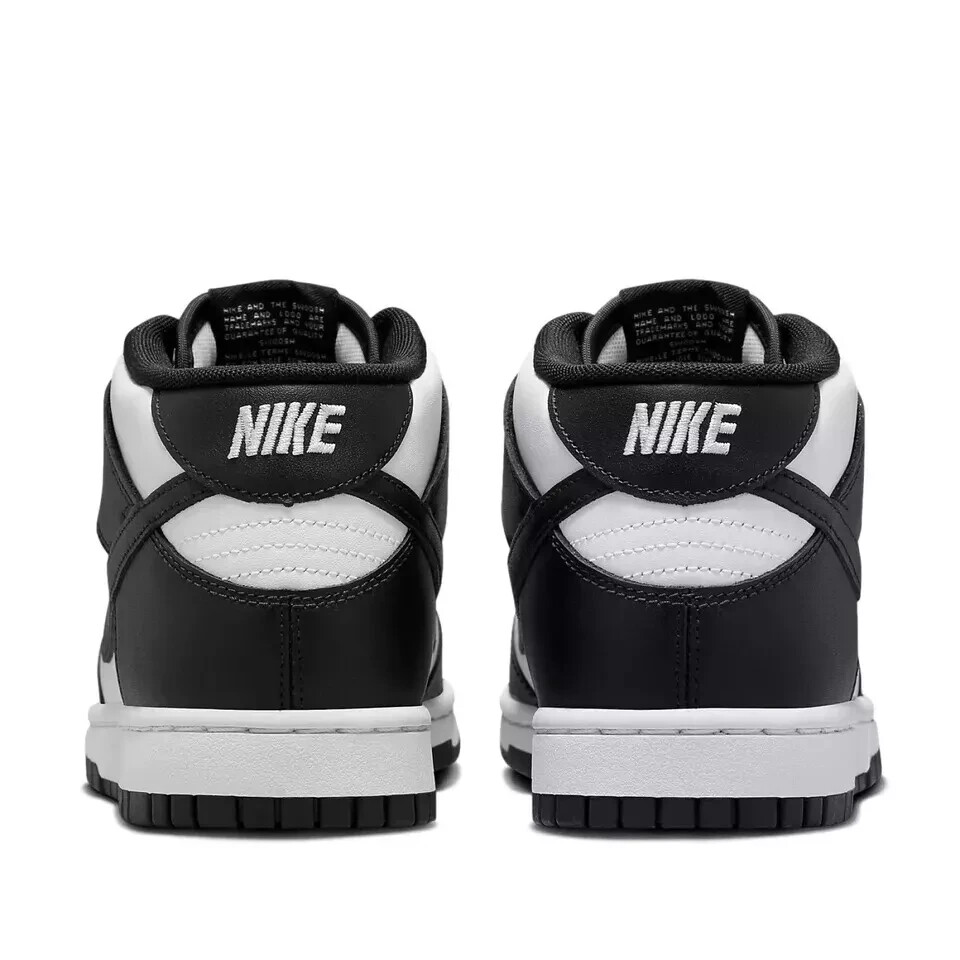 Nike Dunk Mid Shoes Sneakers Men's Size 9.5 White/Black FQ8784-100 NWOB ...