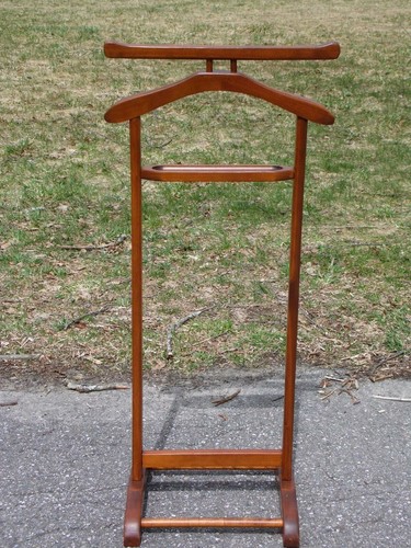Vintage Solid Hardwood Gentleman's Valet Dressing Stand Clothing Hanger ...