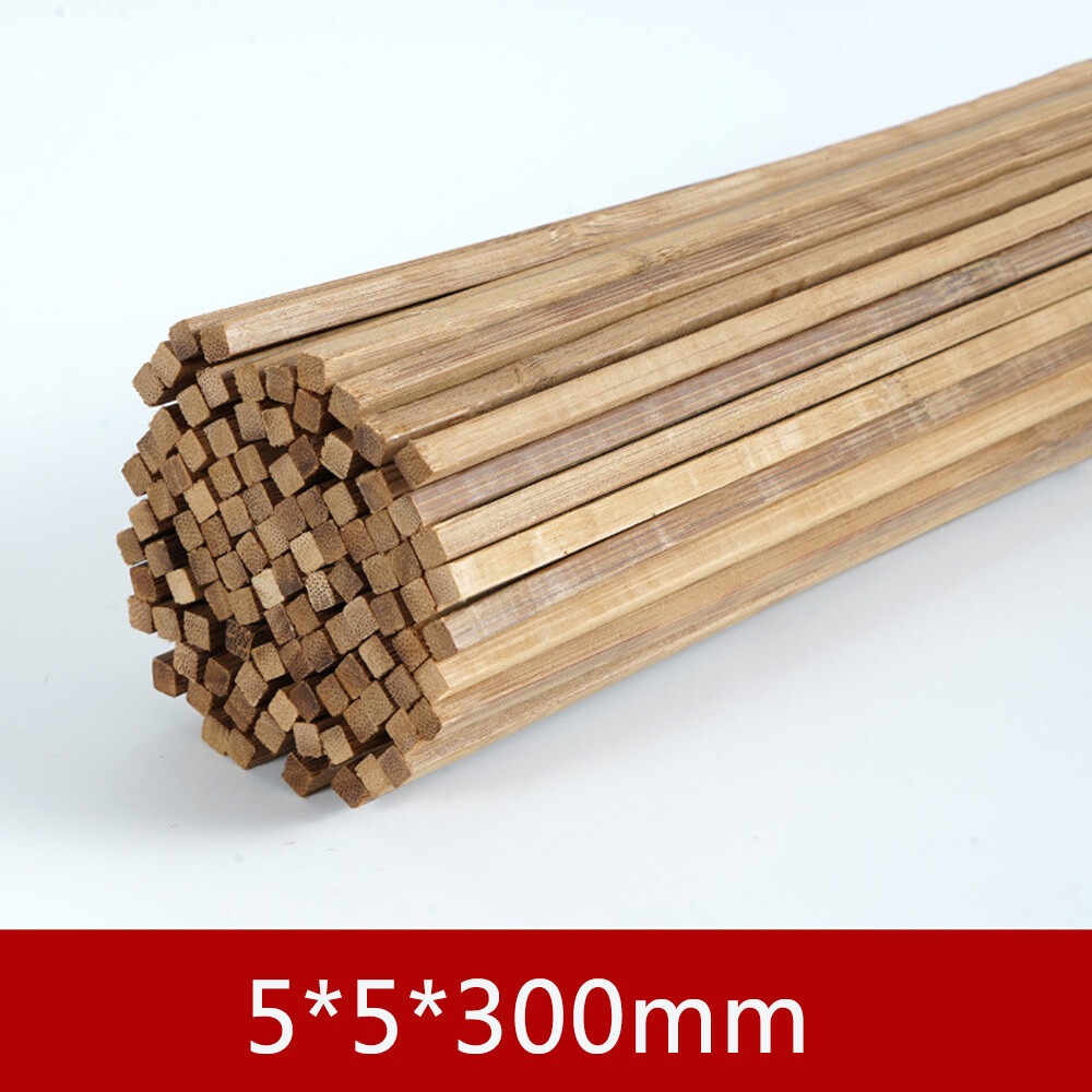 10Pcs Bamboo Rod Wooden Sticks Handmade Craft Building Model DIY ...