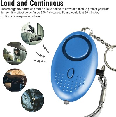 Personal Alarm Self Defence Keychain Panic Alarm for Women, Kids LED ...