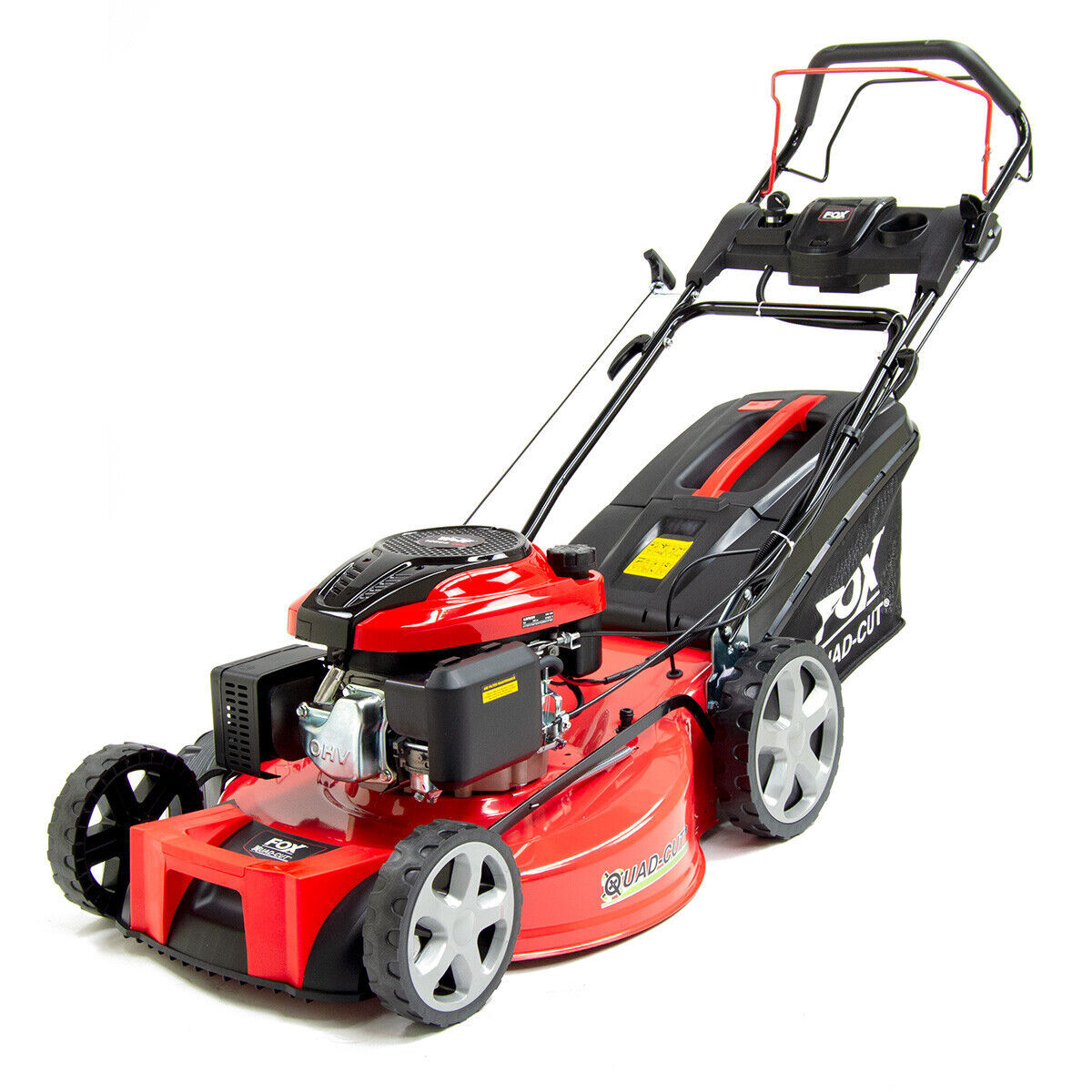 Fox Quad-Cut 560E 22" Electric Start Self Propelled Petrol Lawn Mower ...