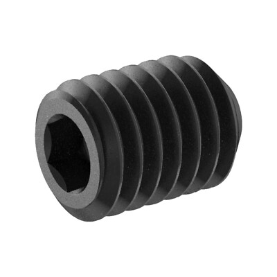 3/8-16 x 1/2 Lg Coarse Thread Socket Set Screw, Cupped Point Black ...