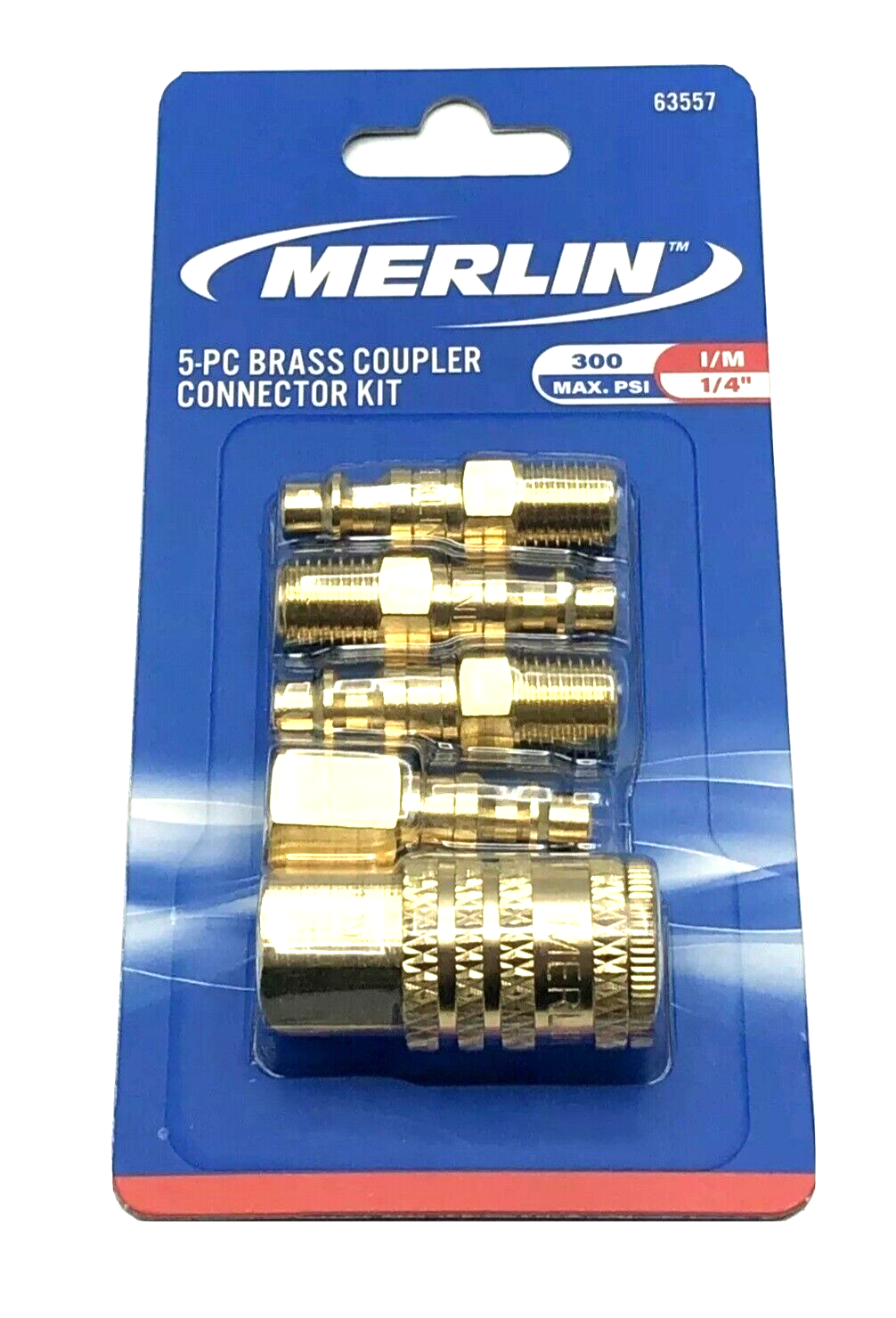 Merlin 5pc Brass Coupler Connector Kit 1/4" | eBay