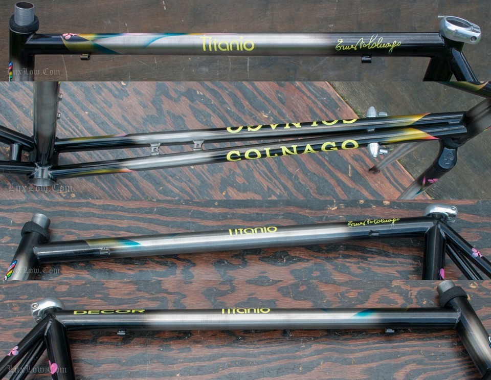 Vintage 59cm Titano BiTitan Colnago RoadBike FRAME FORK Decor Bicycle ...