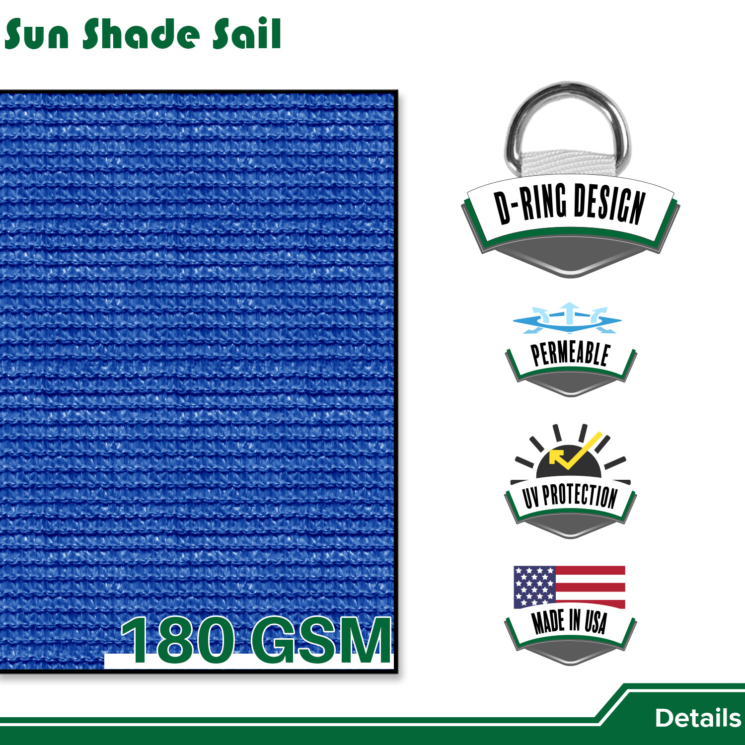 Triangle Curve Sun Shade Sail Home Garden Yard Pool Patio Cover Canopy ...