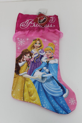 Disney Prima Creations Princess Stocking 18" Cinderella Belle Rapunzel ...
