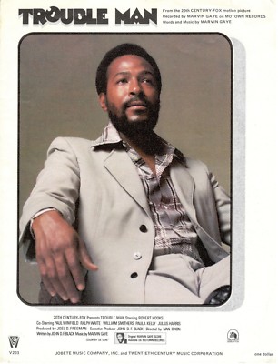 MARVIN GAYE "TROUBLE MAN" SHEET MUSIC-PIANO/VOCAL/GUITAR/CHORDS-1972 ...